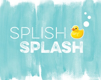 Splish Splash Bath Time Bubbles Children's Kids Bedroom / - Etsy