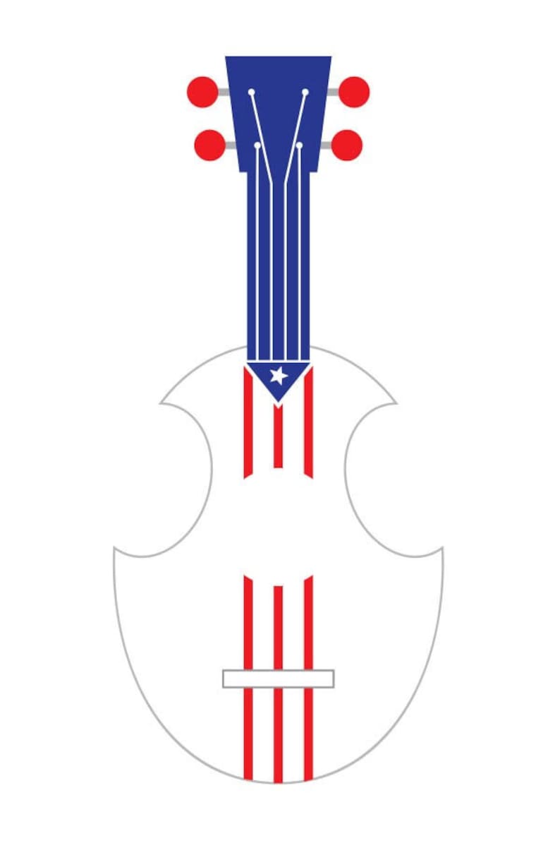 Puerto Rico Vector Guitar, Cuatro, Cuatro De Puerto Rico Art, Puerto ...