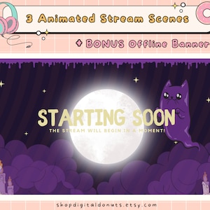 Spooky Cute Animated Stream Scenes - Cute Animated Twitch Scenes ...