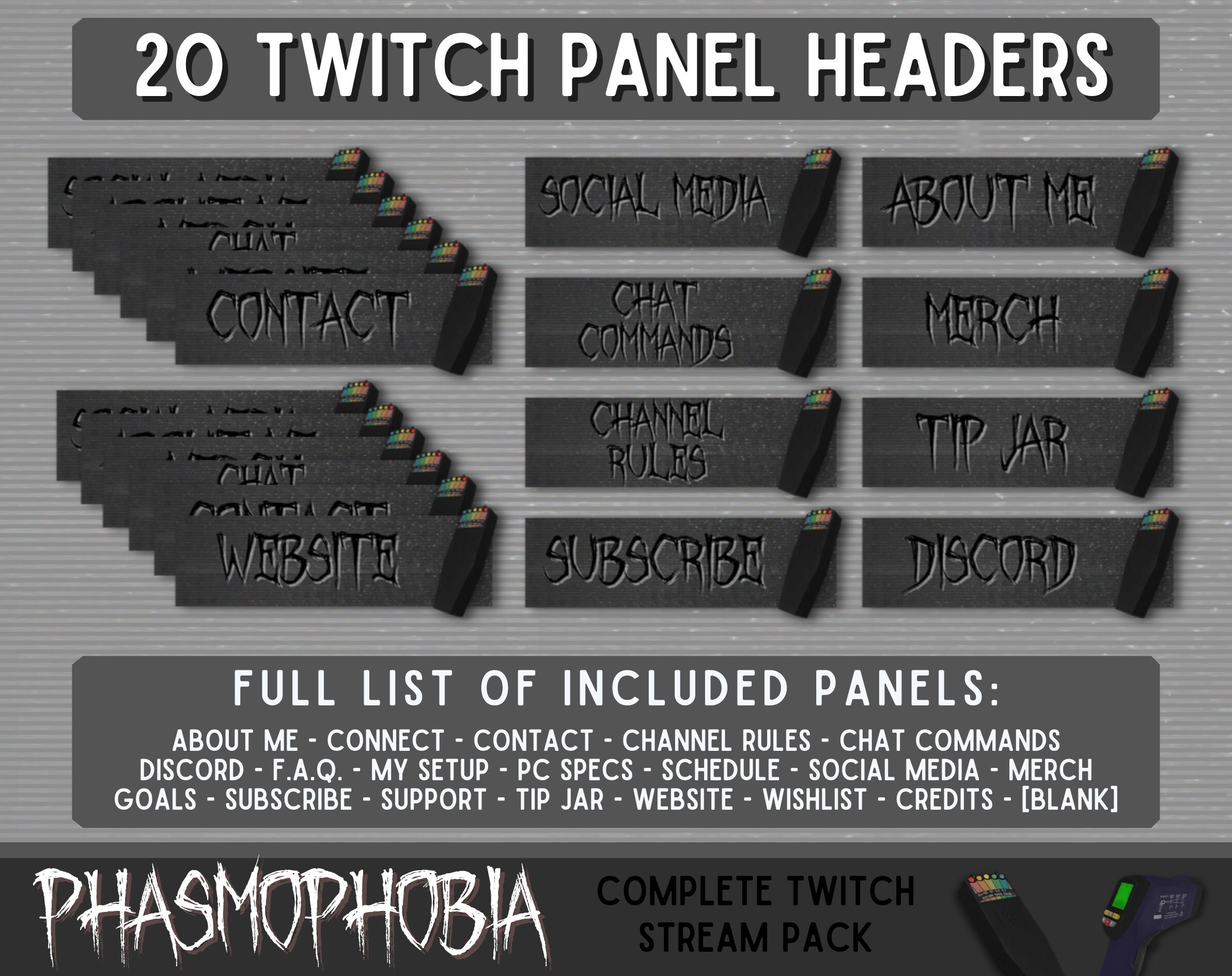 ANIMATED Phasmophobia Stream Overlay & Twitch Alerts Pack - Etsy Canada