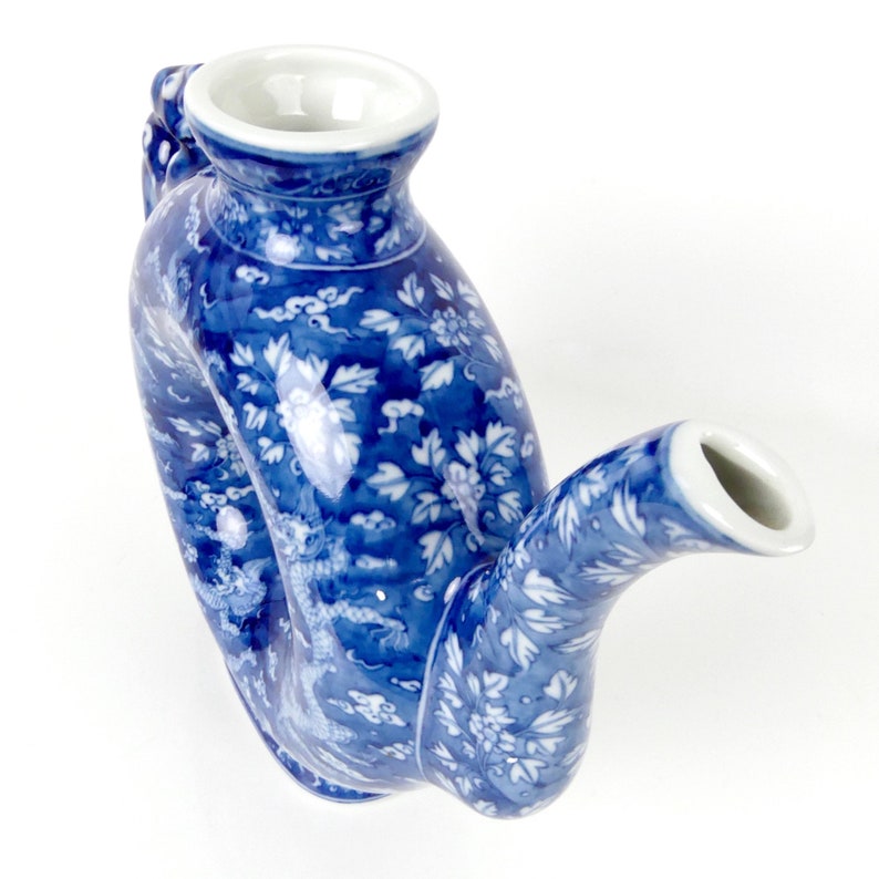 Ancient Toroidal Teapot in Blue Porcelain China - Etsy