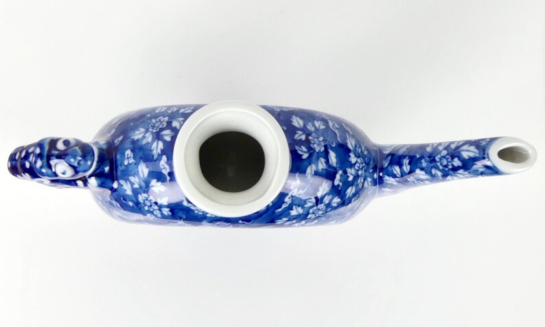 Ancient Toroidal Teapot in Blue Porcelain China - Etsy