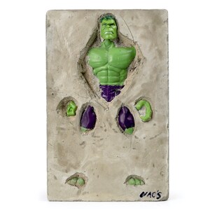 Concrete Superhero Sculpture, Massive Inclusion Signed NAC'S ...
