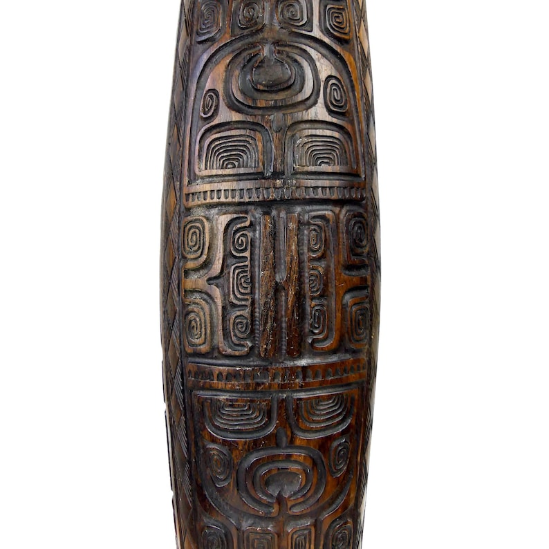 Polynesian Toere Slit Drum: Carved Wood Maohi Art With Aito Stick - Etsy
