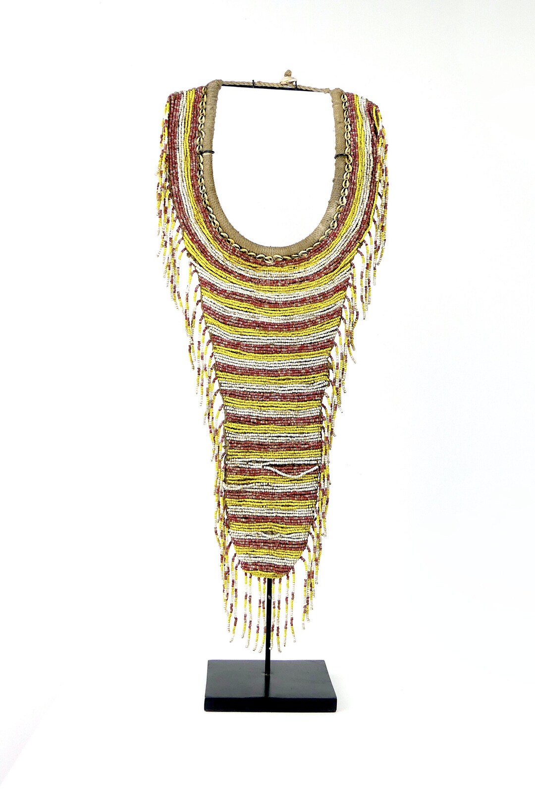 Beaded Breastplate on a Black Metallic Foot - Papua New Guinea ...