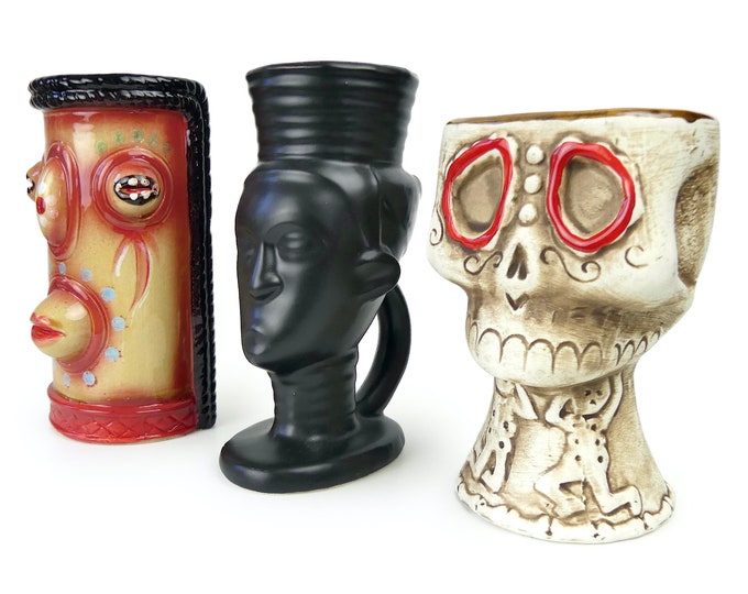 3 Tiki Soul Ceramic Mugs - Tiki Pop - Collectible Ceramics - Déco Pacifique - Etsy Canada
