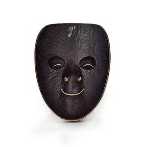 Ancient Enmei-kanja Mask From the Nô Theatre, Signed Yōun, in Cypress ...