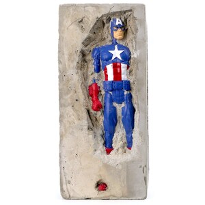 Concrete Superhero Sculpture, Massive Inclusion Signed NAC'S ...