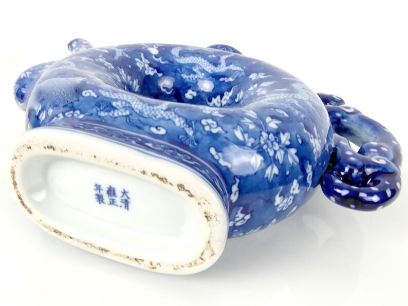 Ancient Toroidal Teapot in Blue Porcelain China - Etsy