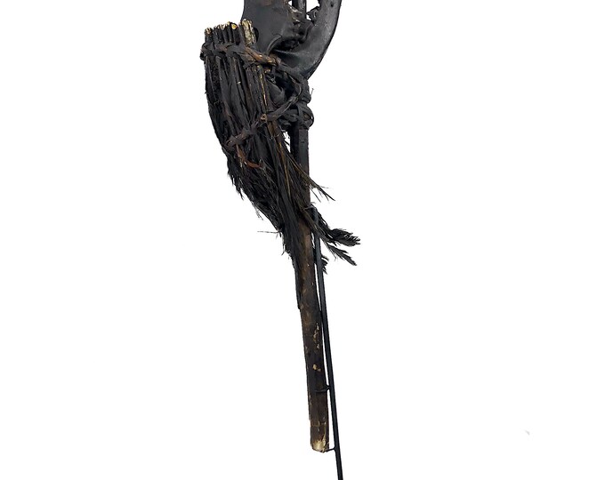 Mombaki Shaman Stick From Ifugao on Black Metal Base - Philippines ...