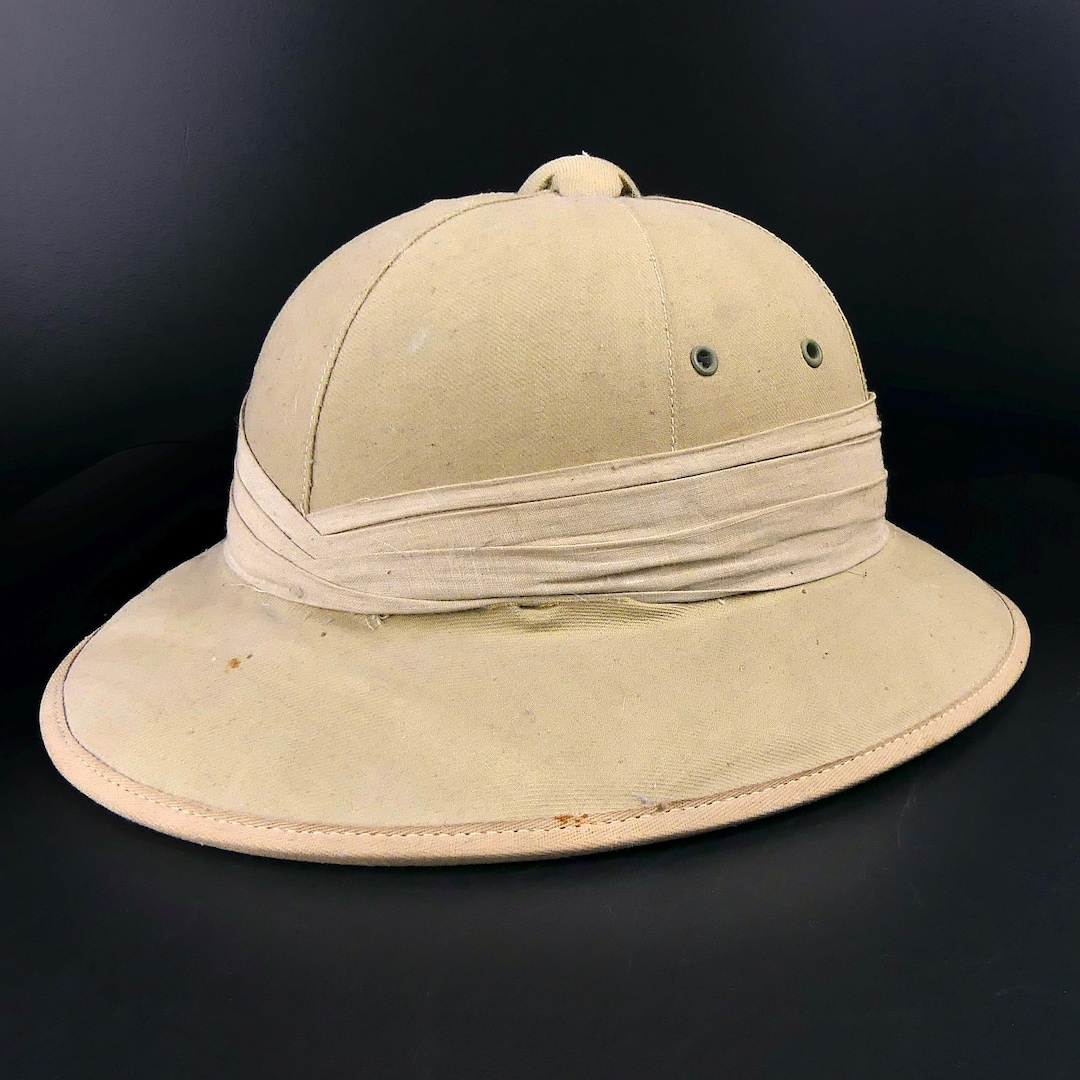 French Colonial Helmet, Tropical Helmet, Lightweight Salacot, Sand and ...