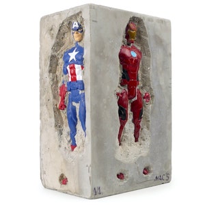 Concrete Superhero Sculpture, Massive Inclusion Signed NAC'S ...