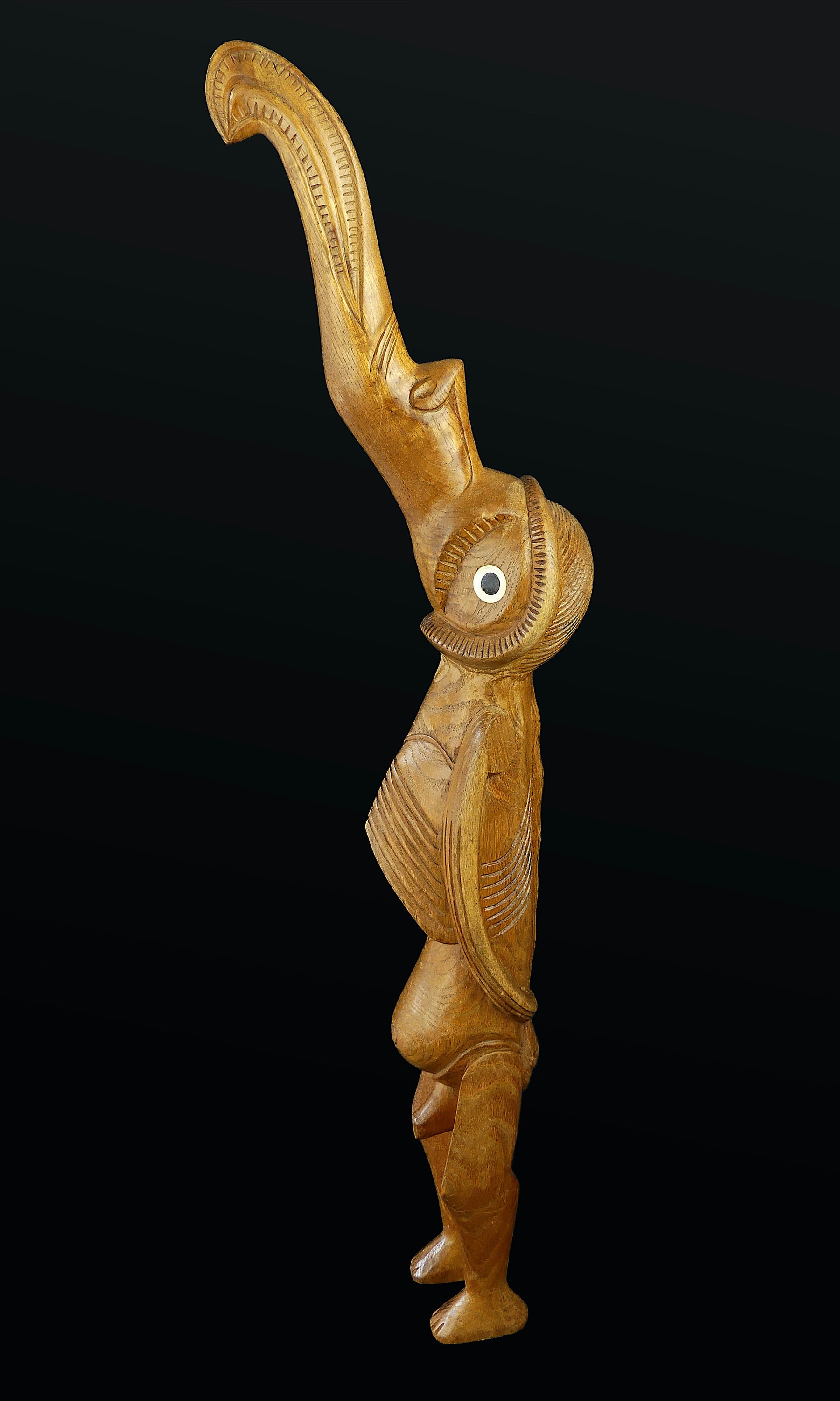 Large Old Tangata Manu Pascuan in Light Wood Rapa Nui - Etsy Hong Kong