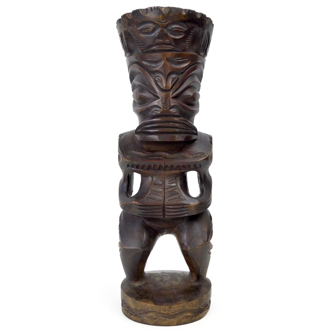 Dark Tahitian Tiki in Rosewood From Oceania - Polynesia - Pacific ...