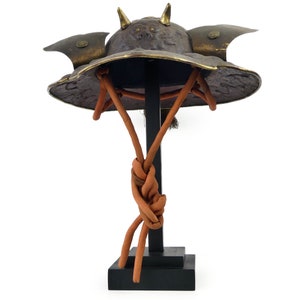 Jingasa With Golden Horns Japanese Traditional Samurai Helmet in Raw ...