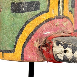 Pink Hopi Kachina Mask With Large Ears in Light Polychrome Carved ...