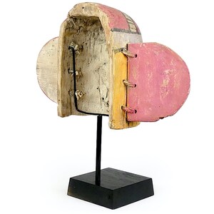 Pink Hopi Kachina Mask With Large Ears in Light Polychrome Carved ...