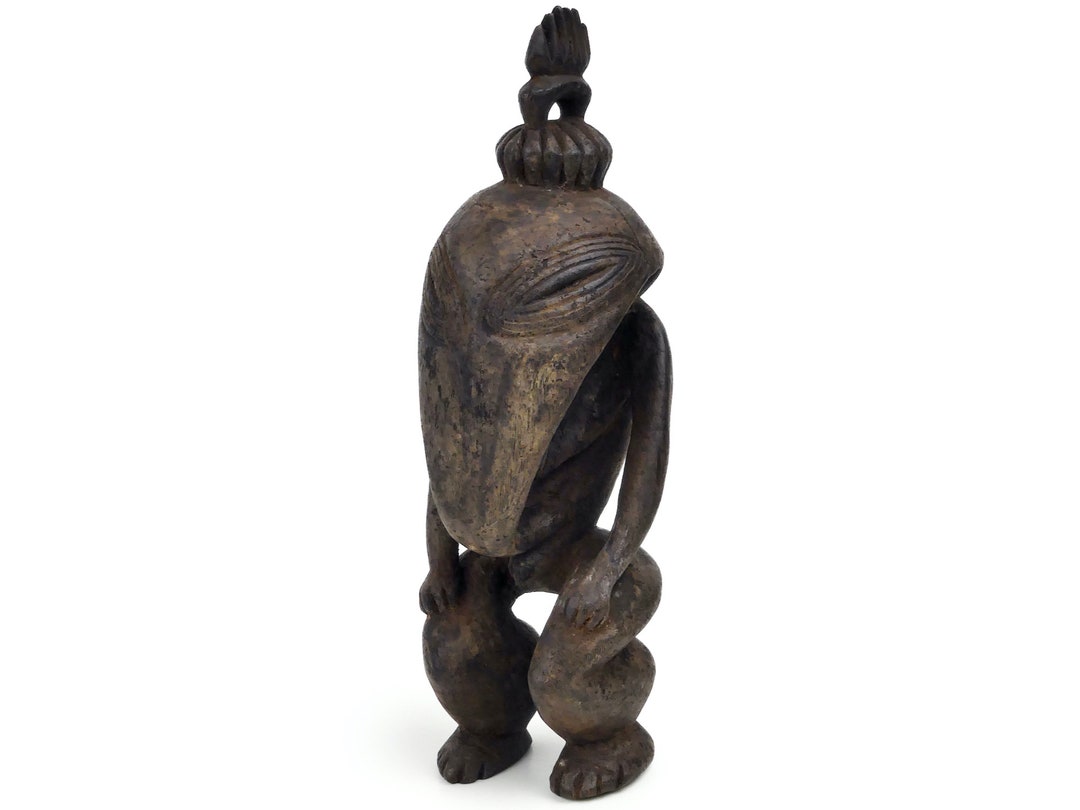 Bird-beaked Ramu Ancestor Statue With Beautiful Brown Patina - Papua ...