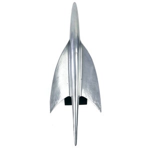 Vintage Aircraft Hood Mascot in Chrome Metal on Black Wooden Base ...