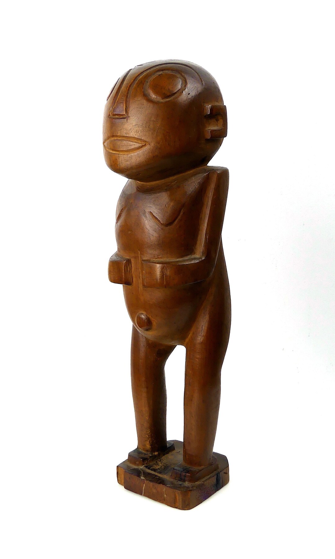 Ancient Tiki Female Figure From the Society Islands in Oceania Rosewood ...