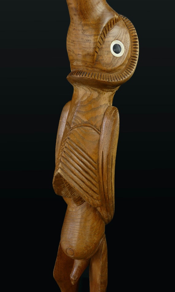 Large Old Tangata Manu Pascuan in Light Wood Rapa Nui - Etsy Hong Kong