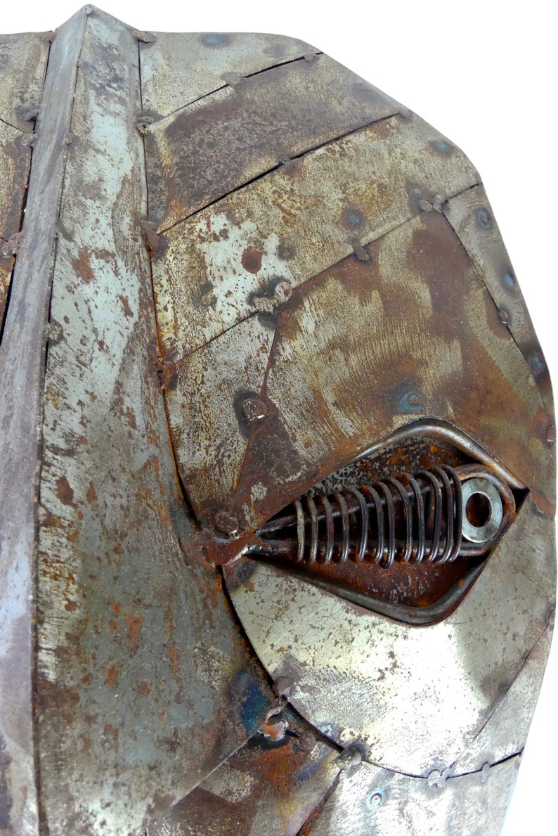 Contemporary Gross Metal Mask - Folk Art - Etsy