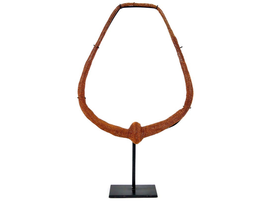 Sumba Necklace Woven in Copper Wire - Traditional Ikat Weaving - Timor ...