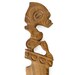 Two Miro Tiki Knives Carved on One Side - Polynesian Craftsmanship ...