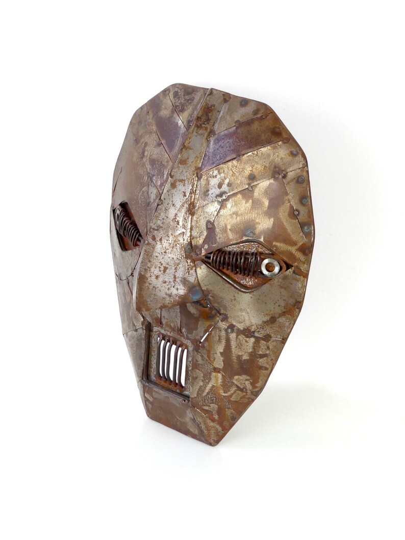 Contemporary Gross Metal Mask - Folk Art - Etsy