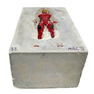 Concrete Superhero Sculpture, Massive Inclusion Signed NAC'S ...