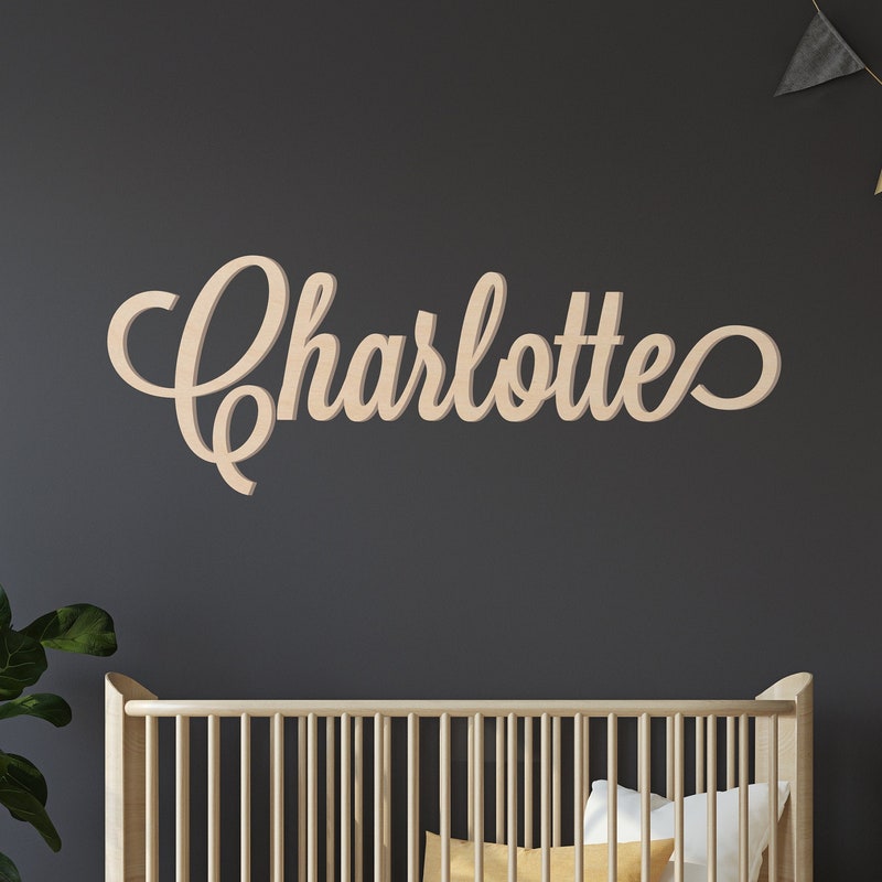 Wood Decal Name Sign - Etsy