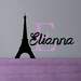 Personalized Name Paris Wall Decal - Custom Name Paris Wall Sticker ...