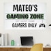 Custom Name Boys Video Game Wall Decal - Personalized Name Video Game ...
