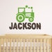 Personalized Name Tractor Wall Decal - Custom Name Tractor Wall Sticker ...