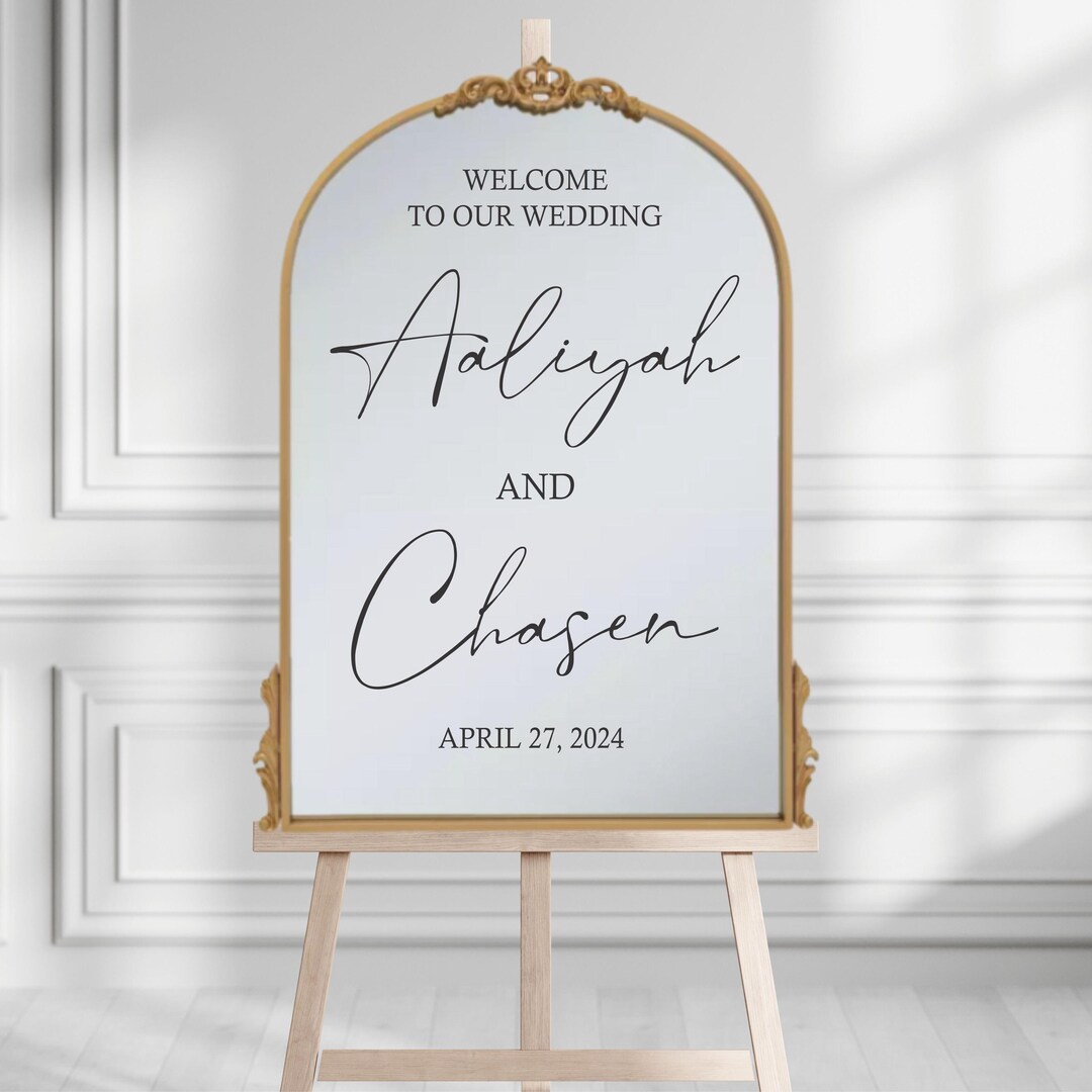 Welcome to Our Wedding Mirror - Welcome Mirror for Wedding - Custom ...