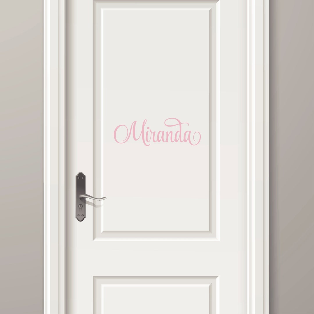 Personalized Girls Name Door Decal Childrens Room Wall Decal Teen ...