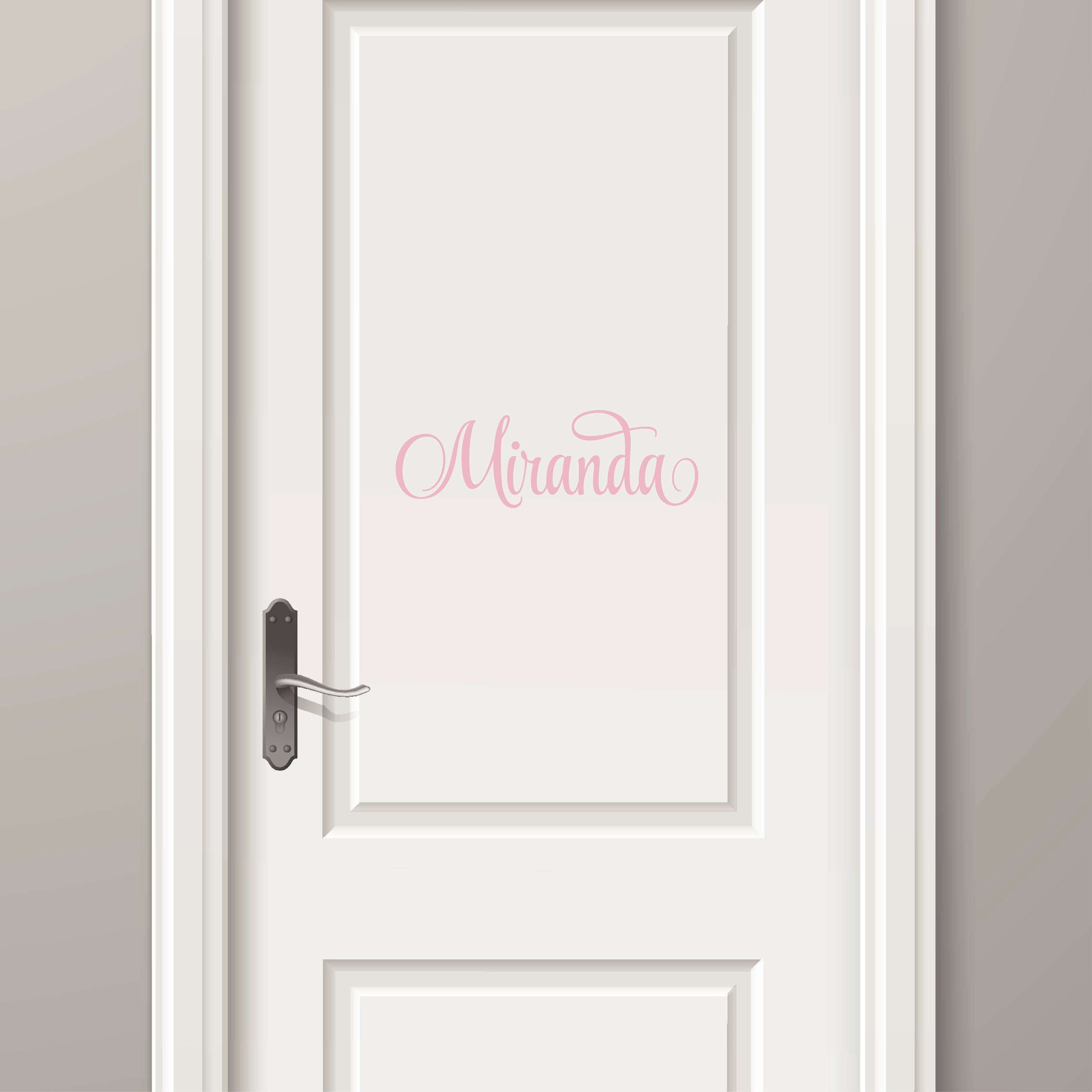 Personalized Girls Name Door Decal Childrens Room Wall Decal | Etsy