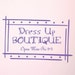 Dress up Boutique Girls Room Wall Decal Sticker - Etsy