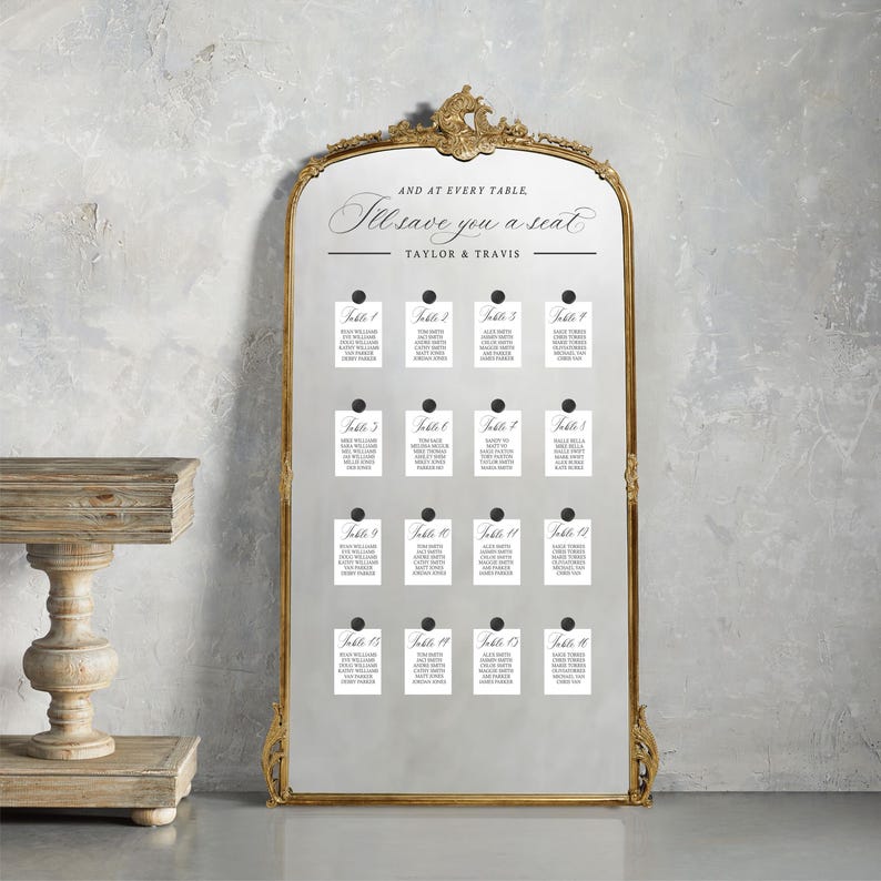 And at Every Table, I'll Save You a Seat - Wedding Seating Chart Header ...