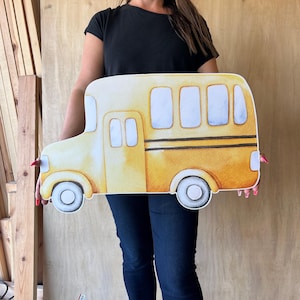 School Bus Prop - 3D School Bus Prop for Party Backdrop - Watercolor ...