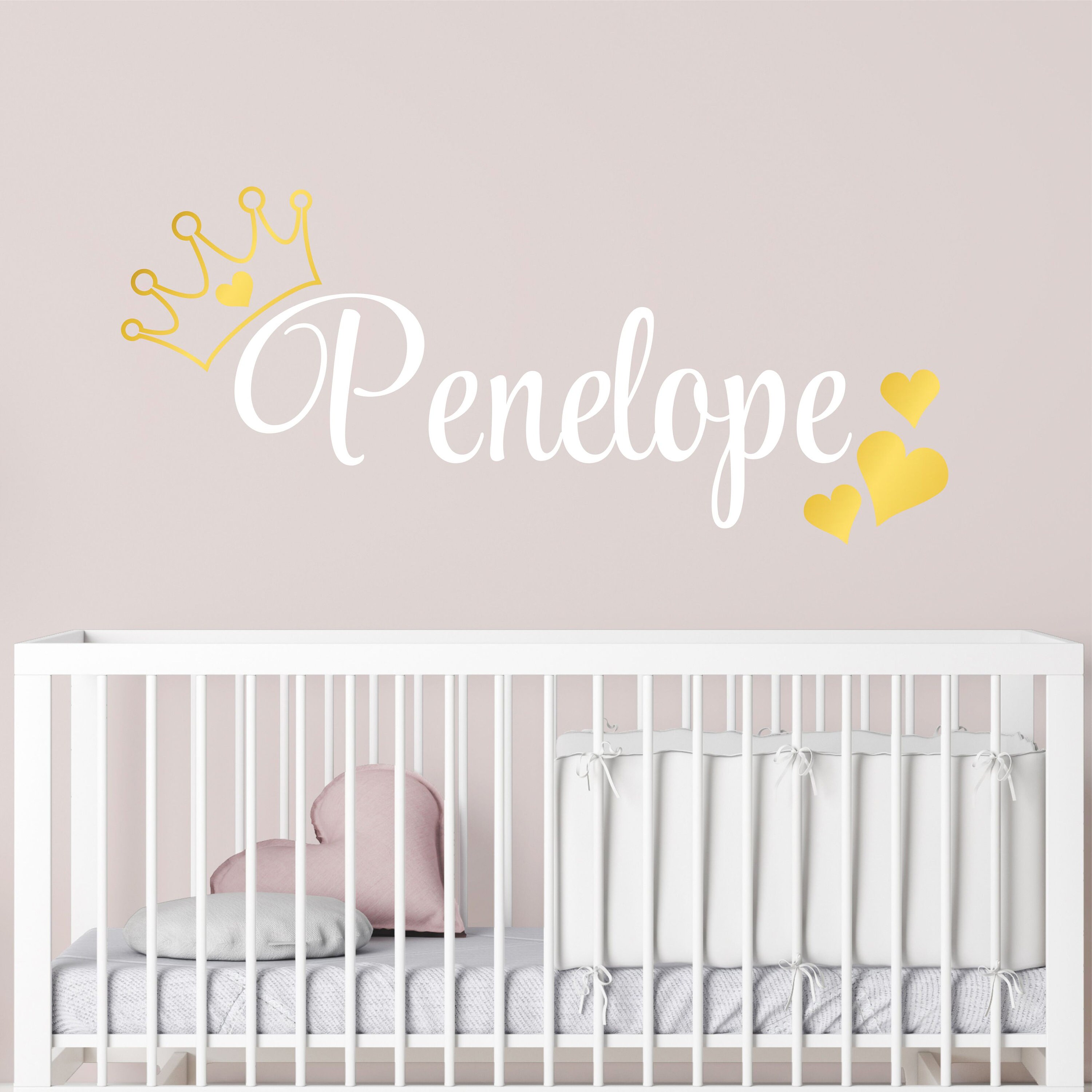 Personalized Wall Decal Girl Name Wall Decal Princess Nursery - Etsy