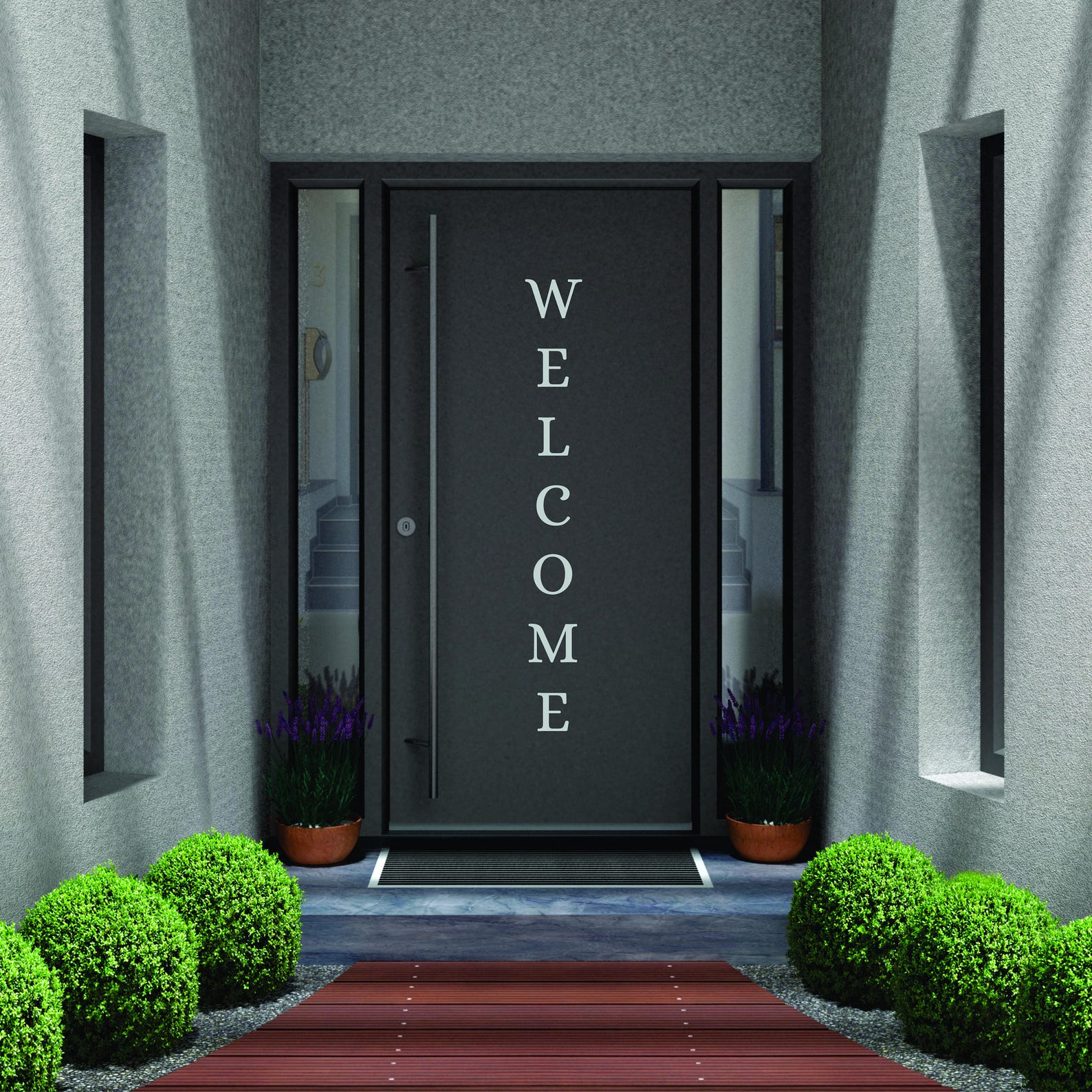 Welcome Door Decal Front Door Decal Wall Decor Vinyl - Etsy