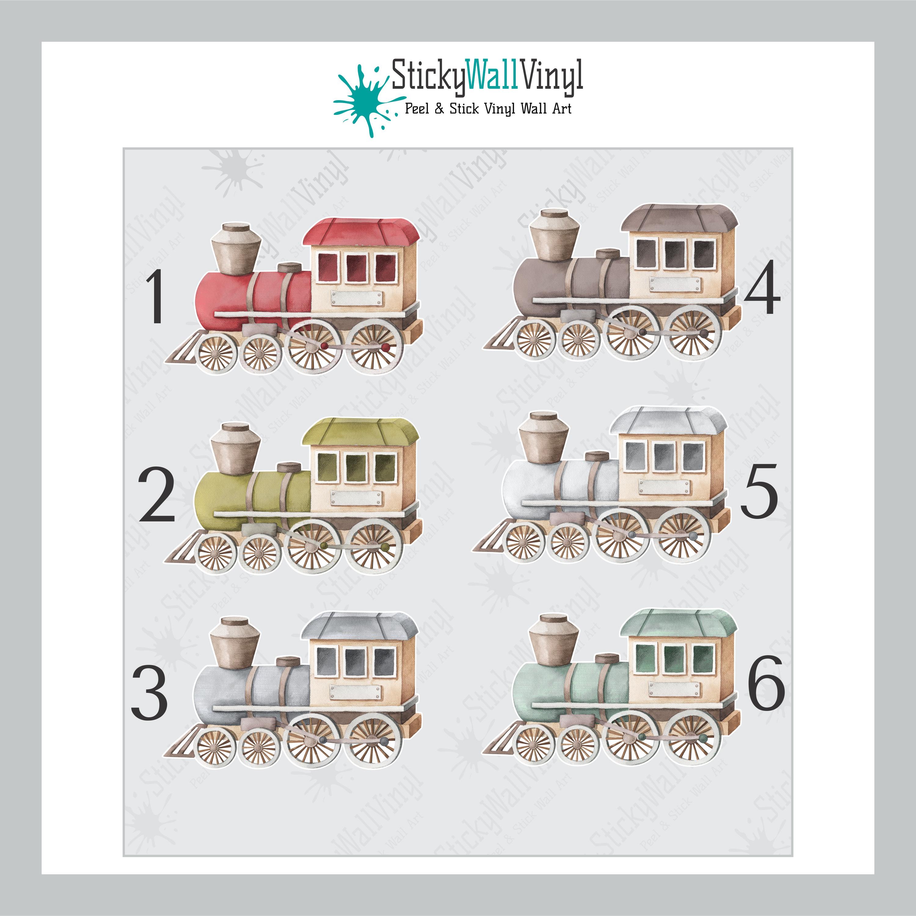 Train Prop - 3D Train Prop for Party Backdrop - Watercolor Train Cutout ...
