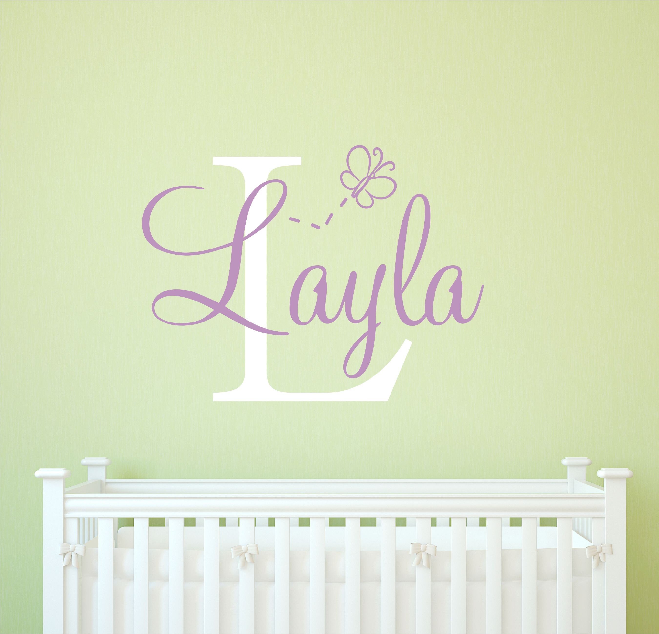 Personalized Name Butterfly Wall Decal Custom Name Butterfly | Etsy