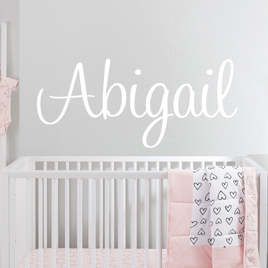 Personalized Wall Decal Girl Name Wall Decal Nursery Wall Decal ...