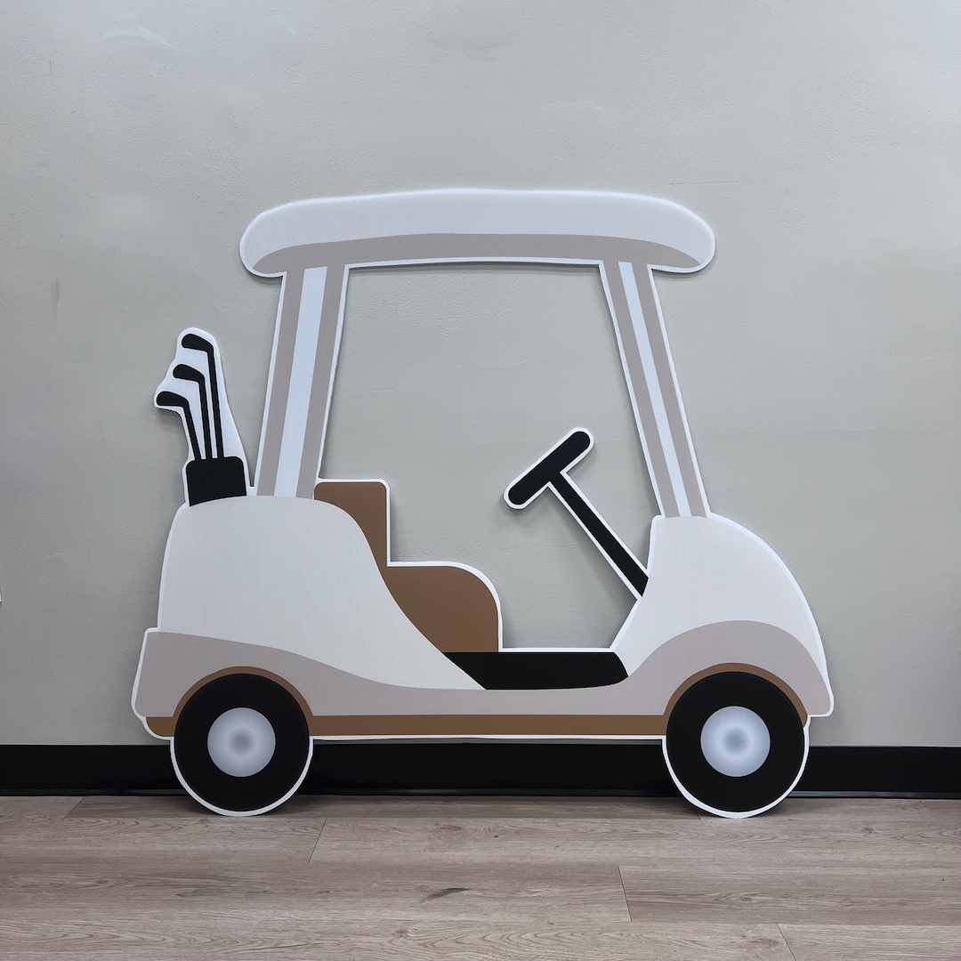 Golf Cart Prop - Hole in One Birthday Party - Free Standing Golf Cart ...