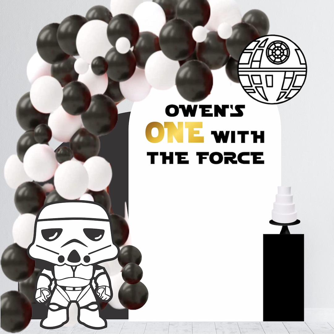 One With the Force Birthday Decal - One With Force First Birthday ...