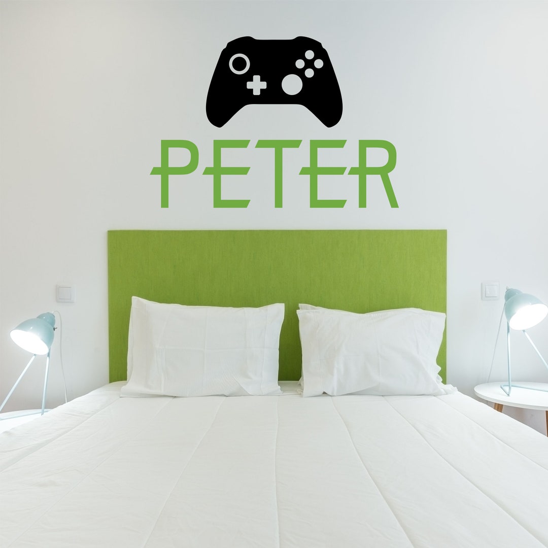 Gamer Name Wall Decal - Personalized Name Custom Name Wall Sticker ...