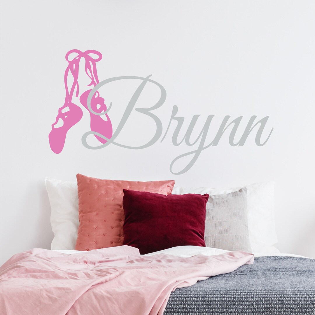 Personalized Dancer Name Wall Decal - Custom Name Ballet Wall Sticker ...