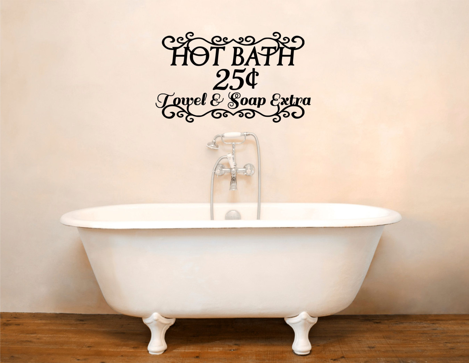 Hot Bath Wall Decal - Bathroom Decal - Bathroom Vinyl Letters - Wall ...
